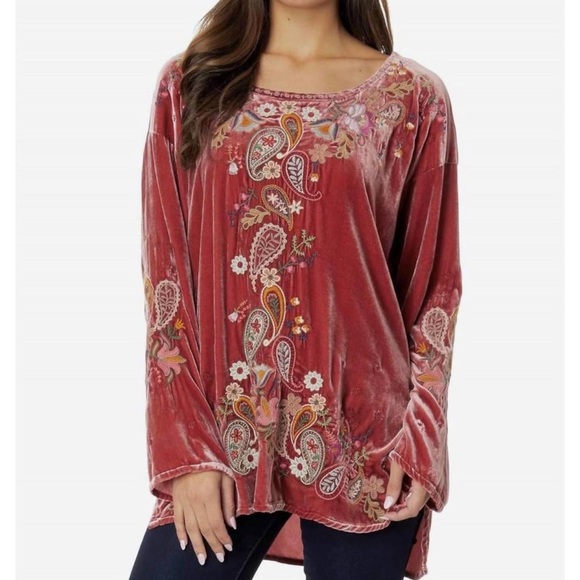 Johnny Was | Tops | Johnny Was Lori Longsleeved Tunic In Rosewood ...